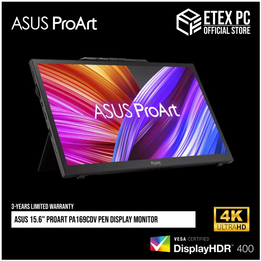 ASUS 15.6" ProArt PA169CDV Pen Display Monitor - IPS / 4K UHD / 60Hz ...