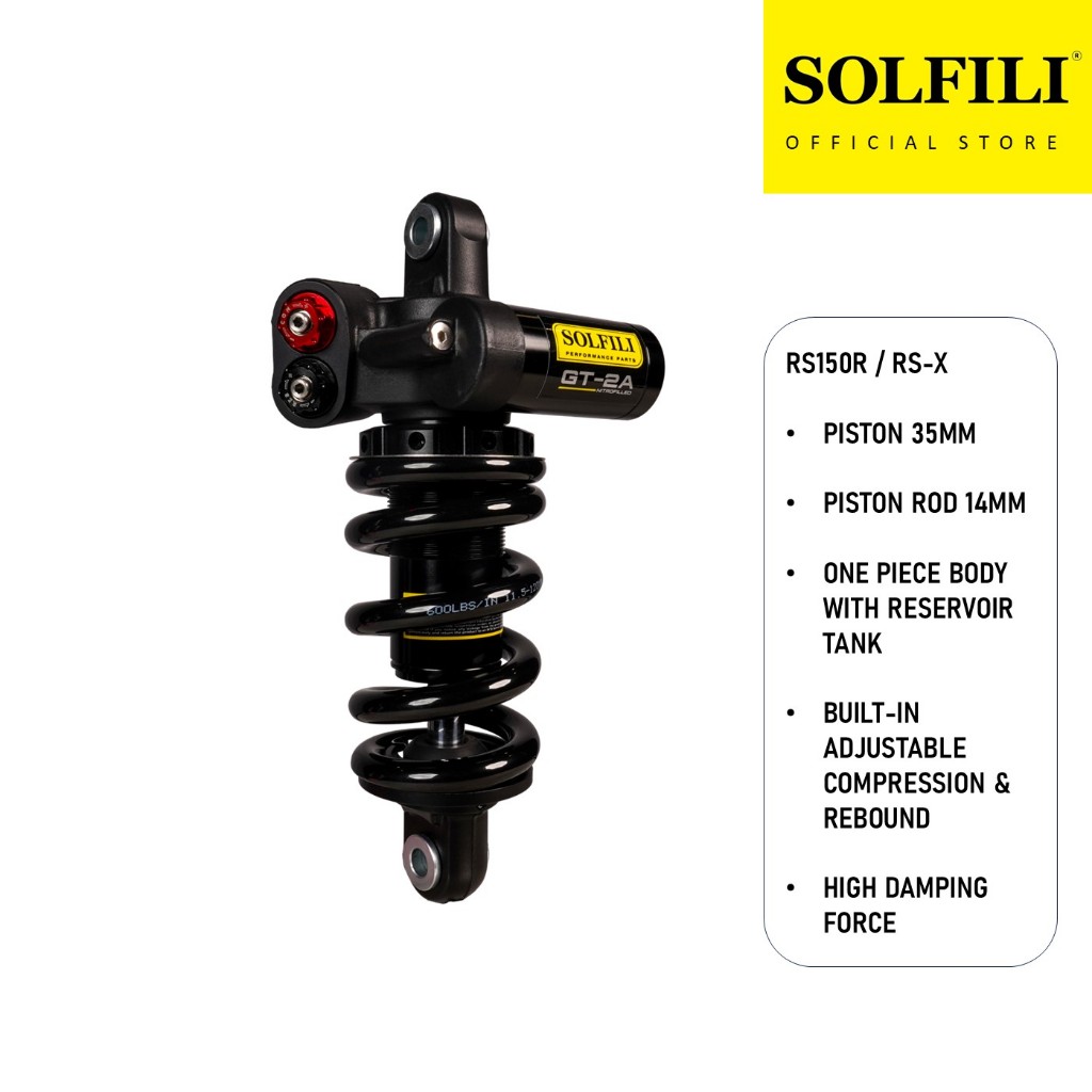 SOLFILI GT-2A Nitro-filled Monoshock LC135/Y15ZR/Y16ZR/RS150/RSX ...