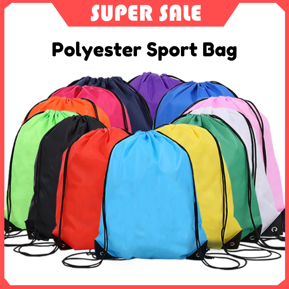 Polyester Drawstring Bag Waterproof Sport Bag Outdoor Storage Bag ...