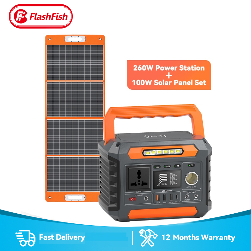 FlashFish P66 Portable Power Station Solar Generator Set Use while ...