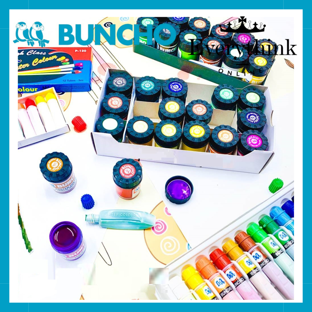 BUNCHO WATER COLOUR 6CC 12 COLOURS 18 COLORS FG-WC612 WC618 MADE IN ...