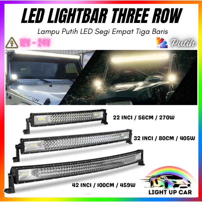 Car Led 3Row Spotlight Led Combo Beam Led Light Car 12v-24v Spotlight ...