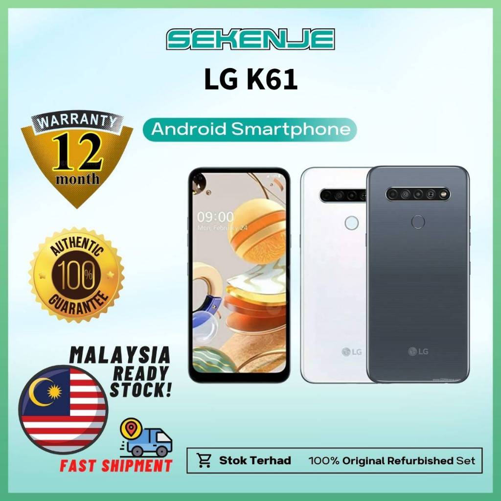 LG K61 128GB + 4GB RAM 100% Original Secondhand Used Smartphone, 1 YEAR ...