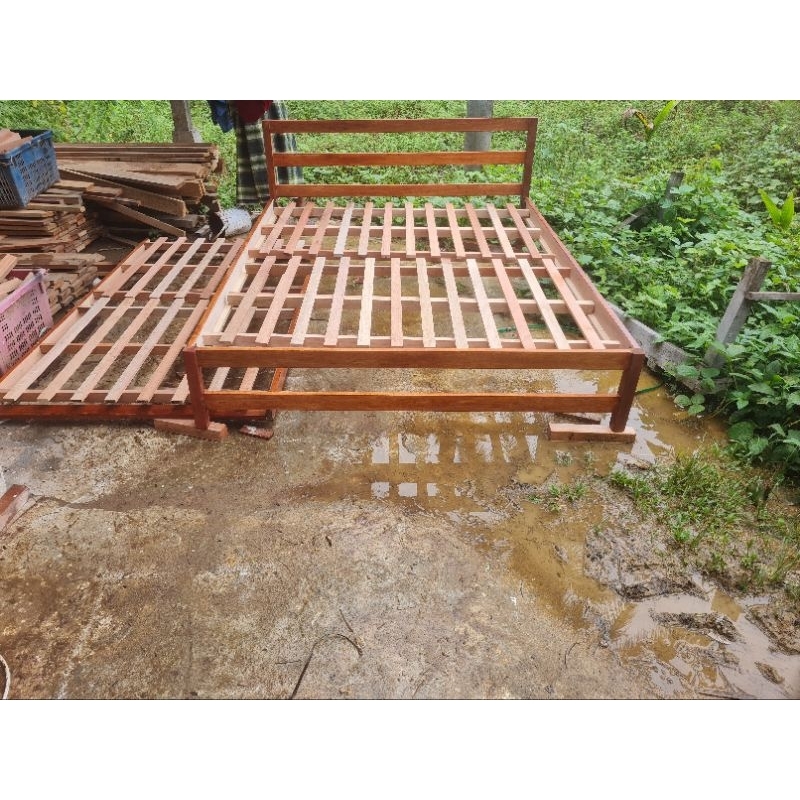 Solid Wood 3 layer Single Pull out bed,Katil Solid Kayu,Solid wood ...