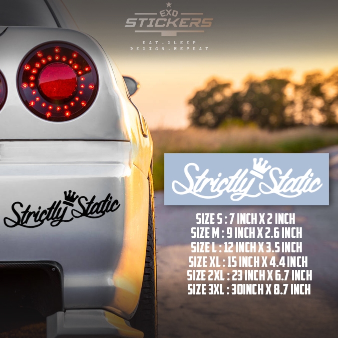 STRICTLY STATIC】 Custom Wording Car Sticker *Heat resistant/waterproof ...