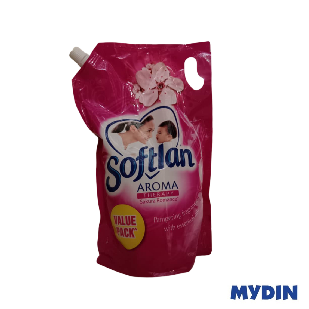 Softlan Aroma Therapy Sakura Romance Fabric Softener Refill (1.5L ...