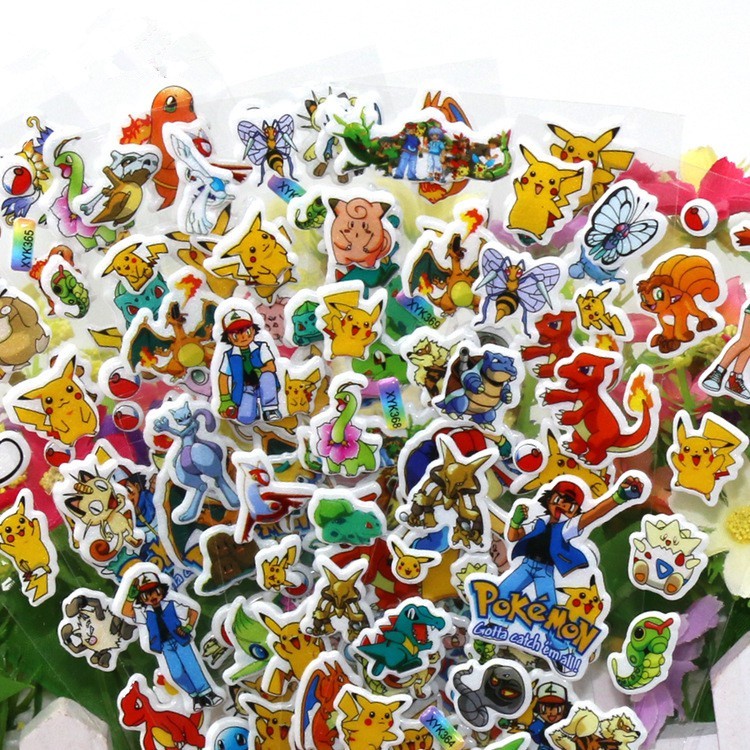 Pokemon Puffy Sticker | Cartoon Stickers | Pokemon Pikachu Stickers ...