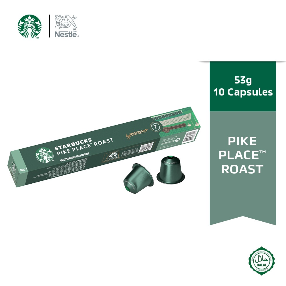 STARBUCKS Pike Place Roast by Nespresso (10 capsules) - Premium Coffee ...
