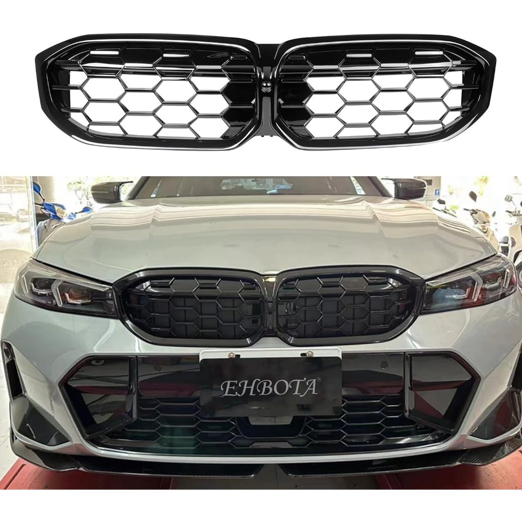 For BMW G20 LCI facelift honeycomb grille front diamond grille m340i m ...