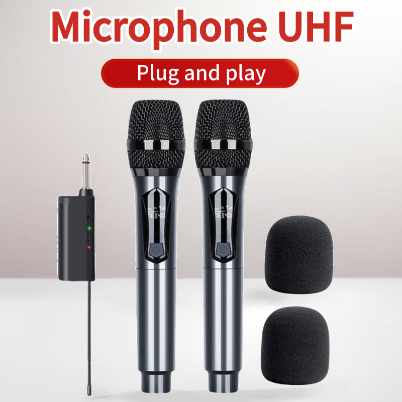 Microphone Wireless Professional UHF Handheld Rechargeable Receiving ...