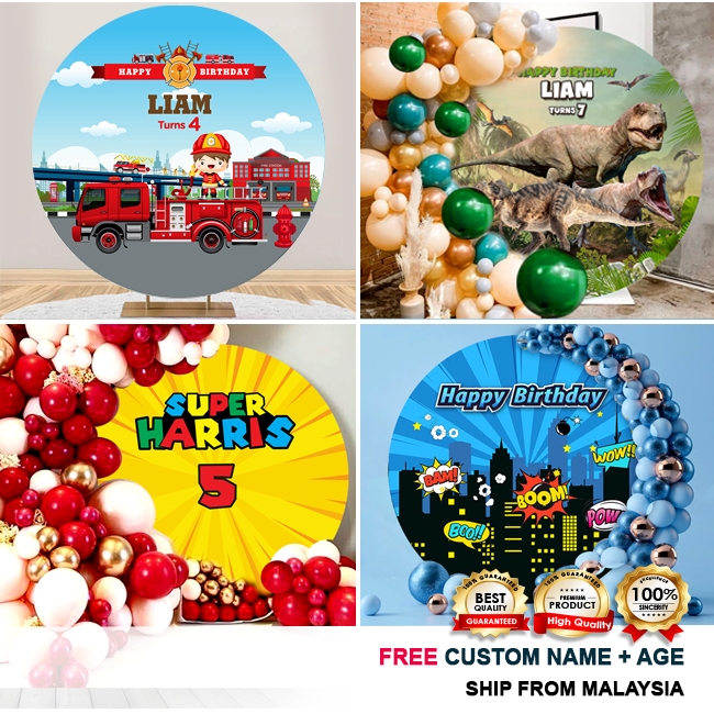 Banner Hari Jadi / Banner Hiasan - Bulat / Circle / Banner untuk ...