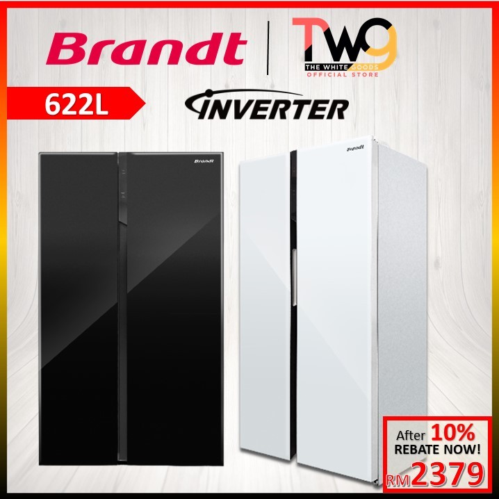 [FREE SHIPPING] BRANDT 622L GLASS DOOR INVERTER 2 DOOR SIDE BY SIDE FRIDGE REFRIGERATOR | Shopee ...