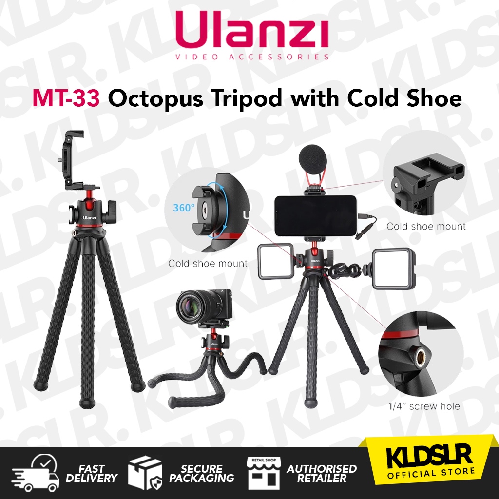 Ulanzi MT-44 Extend Tripod for Camera Phone Vlog Tripods With Cold Shoe ...