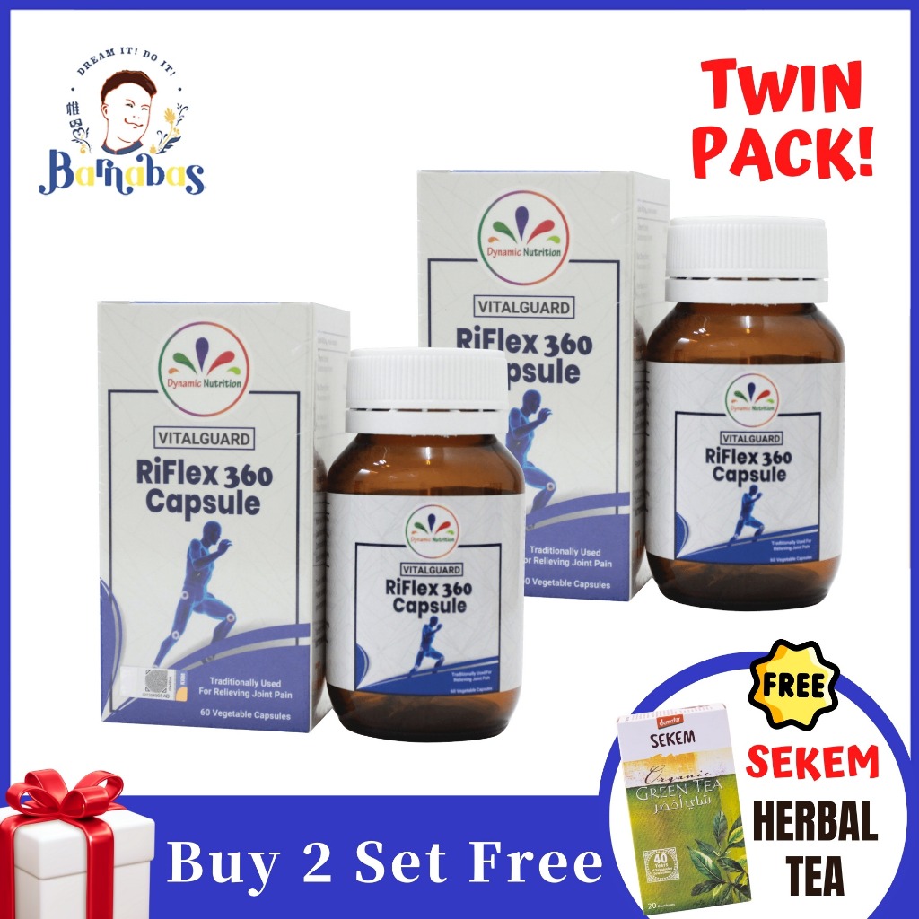2x Dynamic Nutrition Riflex 360 Capsule - Advance Joint Health Formula ...