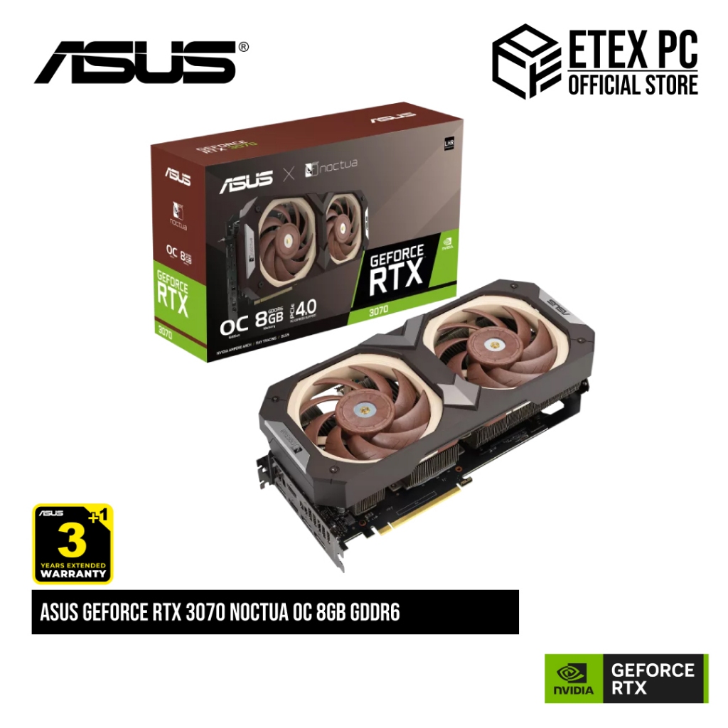 ASUS GeForce RTX 3070 Noctua OC 8GB GDDR6 # RTX3070-O8G-NOCTUA | Shopee ...