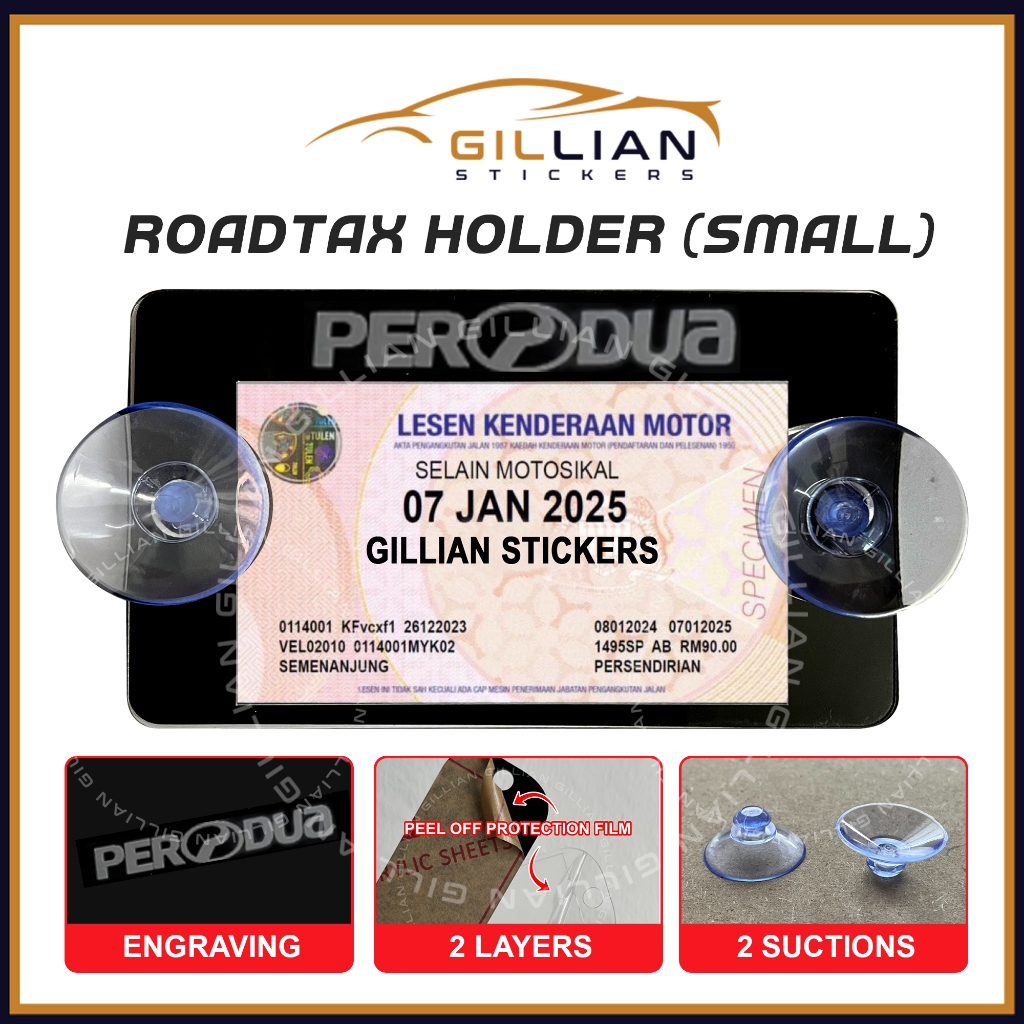 PERODUA Roadtax Holder Perodua Car Small Size Sticker Pelekat Pemegang ...