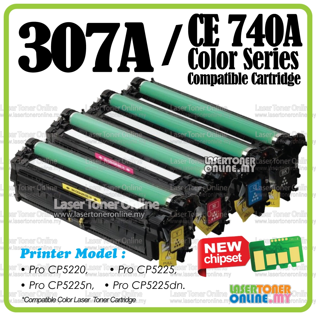 Compatible to HP 307A HP307A CE740A CE741A Color LaserJet CP5225 ...