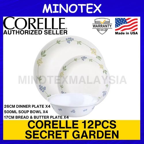 Corelle Secret Garden 12pcs Dinnerware Set Dinner Serve Set Set Pinggan ...