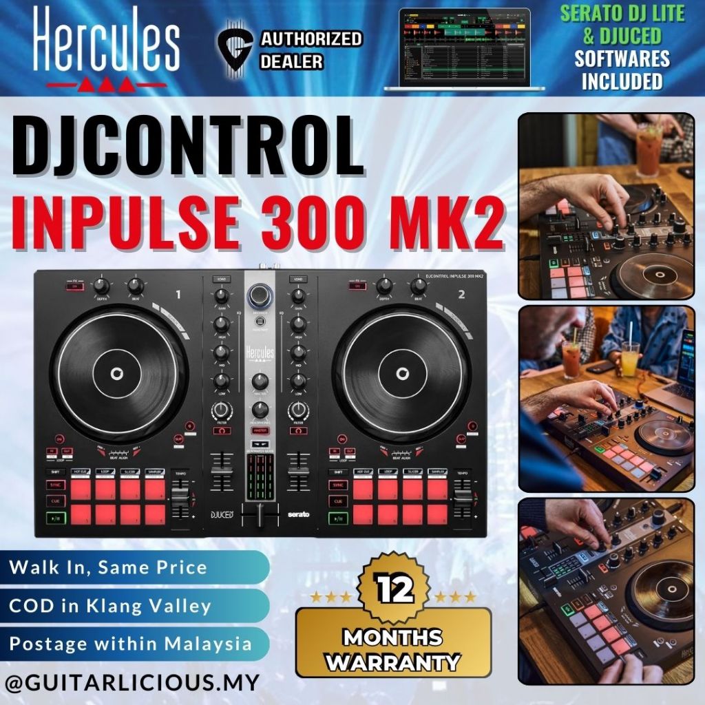 Hercules DJ DJControl Inpulse 300 MK2 2-channel DJ Controller, 2 ...