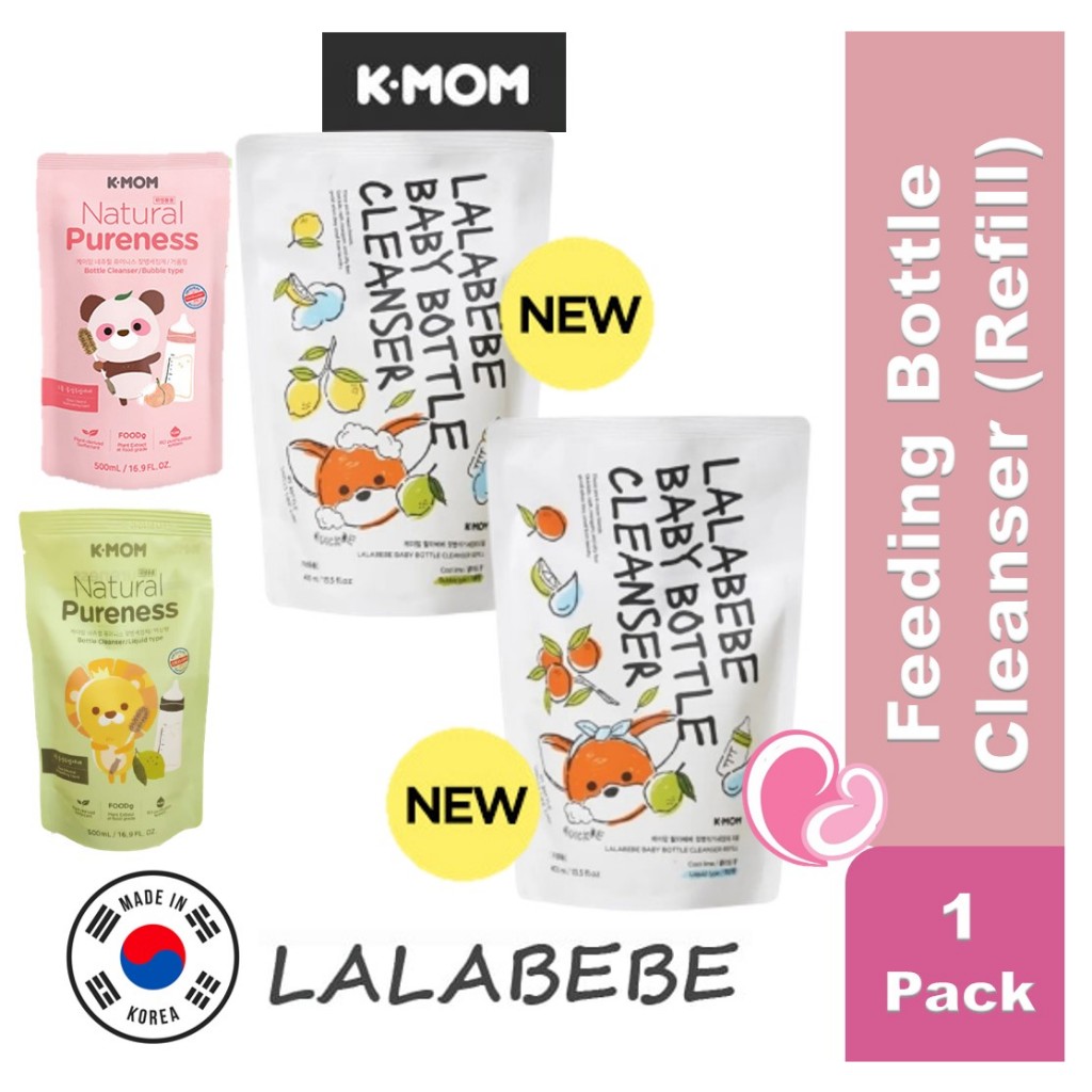 K-MOM Lalabebe Baby Bottle Cleanser REFILL Pack (Liquid / Bubble Type ...
