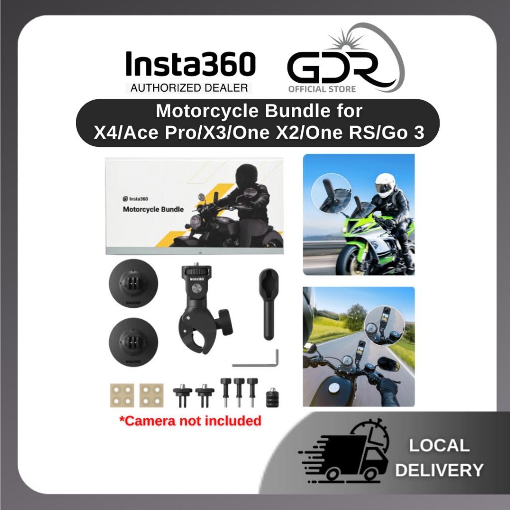 [New Version] Insta360 Motorcycle Bundle Kit for Insta360 X5/ X4/ Ace Pro/ X3 /Go 3 /One RS /One ...