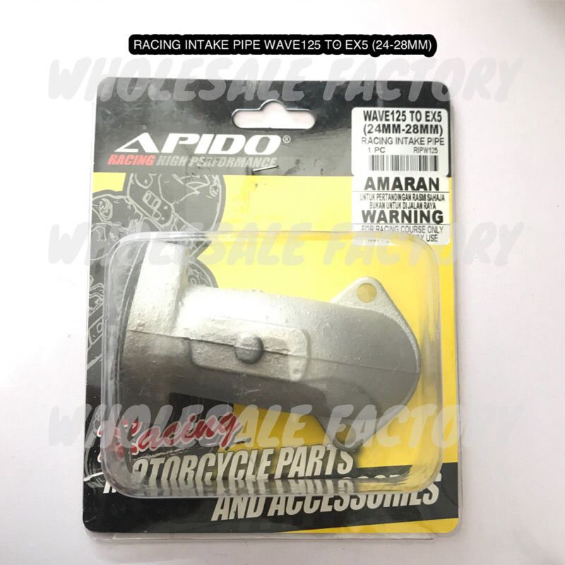 APIDO RACING INTAKE PIPE HONDA WAVE125 TO EX5 DREAM WAVE100 CLASS 24 ...