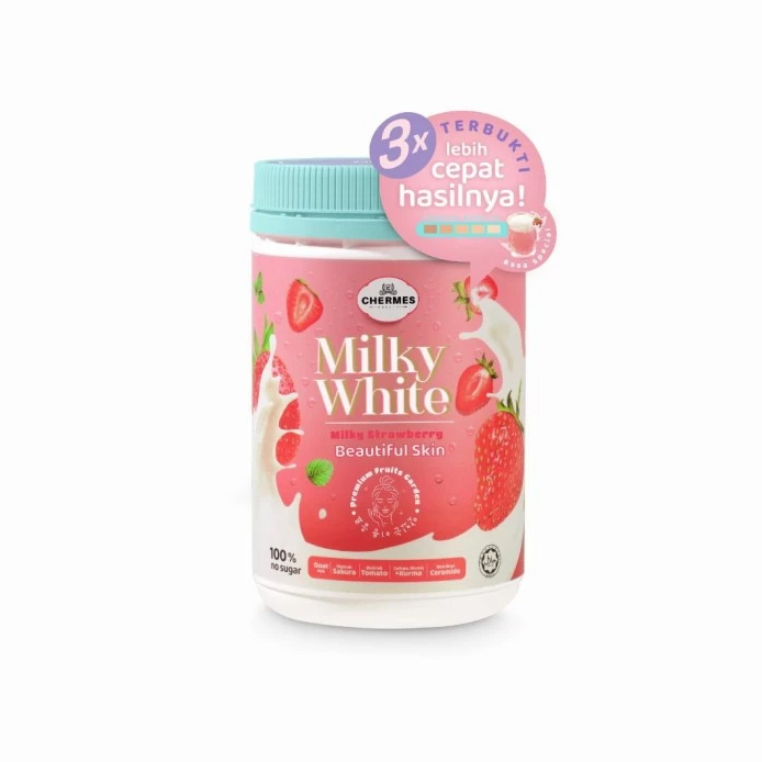 MILKY WHITE Botol 500gm Hijau Whitening Collagen Powder Viral K Colly ...