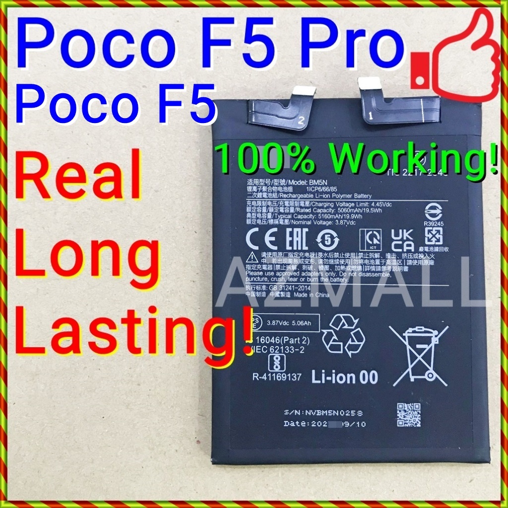 (67W Turbo Charge) NEW ORI Long Lasting Stable Battery BM5N / BP4K ...