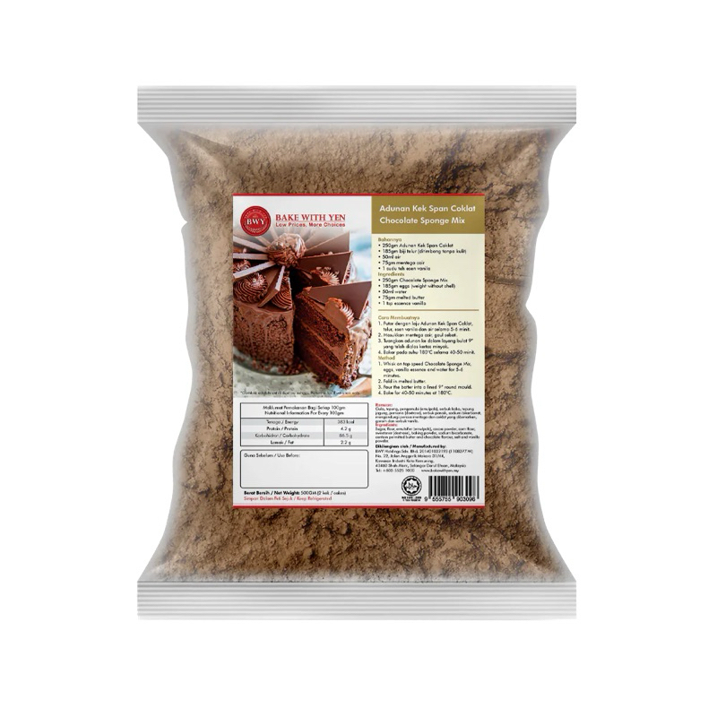 BWY CHOCOLATE SPONGE MIX 500G | Shopee Malaysia
