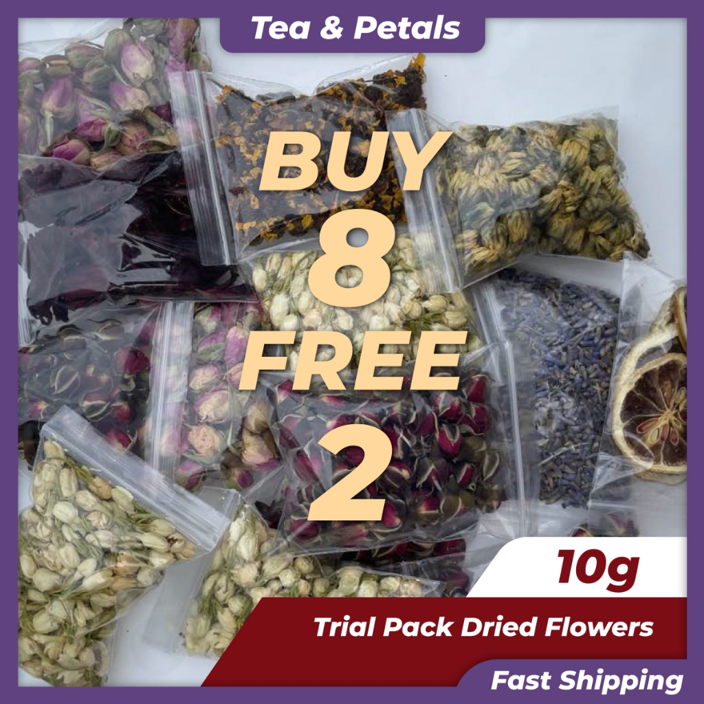[BUY 8 FREE 2] Mini Pack 10g Dried Flower Tea 养生花茶 | Shopee Malaysia