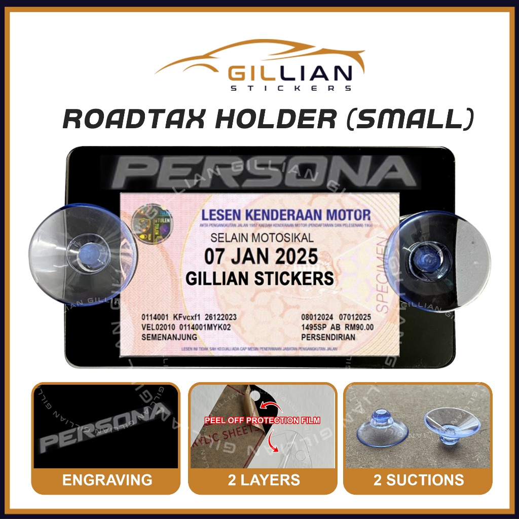 Persona New Roadtax Holder ProtonCar Small Size Sticker Pemegang Rotek ...