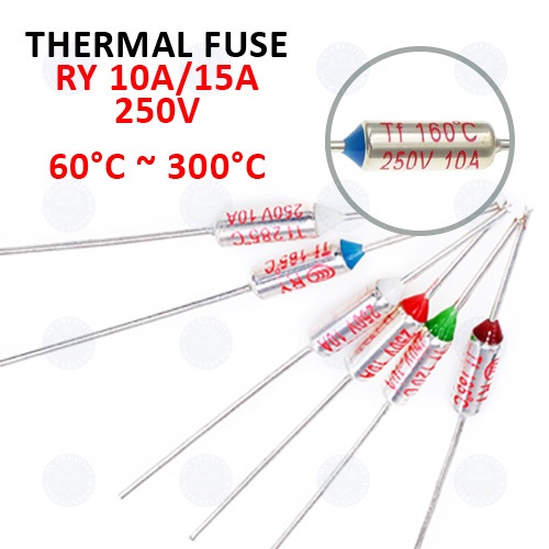 Thermal Fuse RY 10A 15A 250V Temperature Rice Cooker Dryer Iron Kettle Oven 60 ~ 300 Degree ...