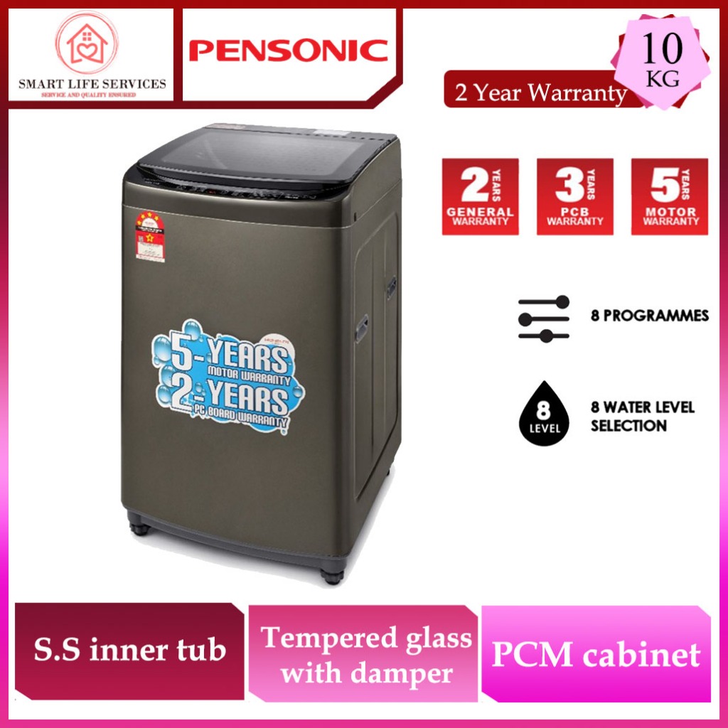 Pensonic Auto Washing Machine 10KG Top Load Washing Machine Mesin Basuh ...