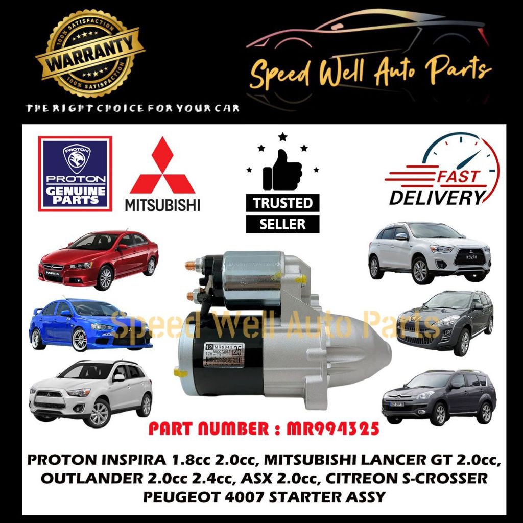PROTON INSPIRA, MITSUBISHI LANCER GT, OUTLANDER, ASX, CITROEN S-CROSSRT ...