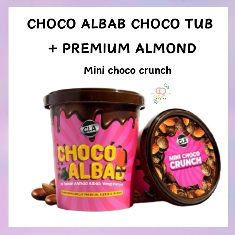 Choco Albab premium chocolate choco tub mini choco crunch with premium ...