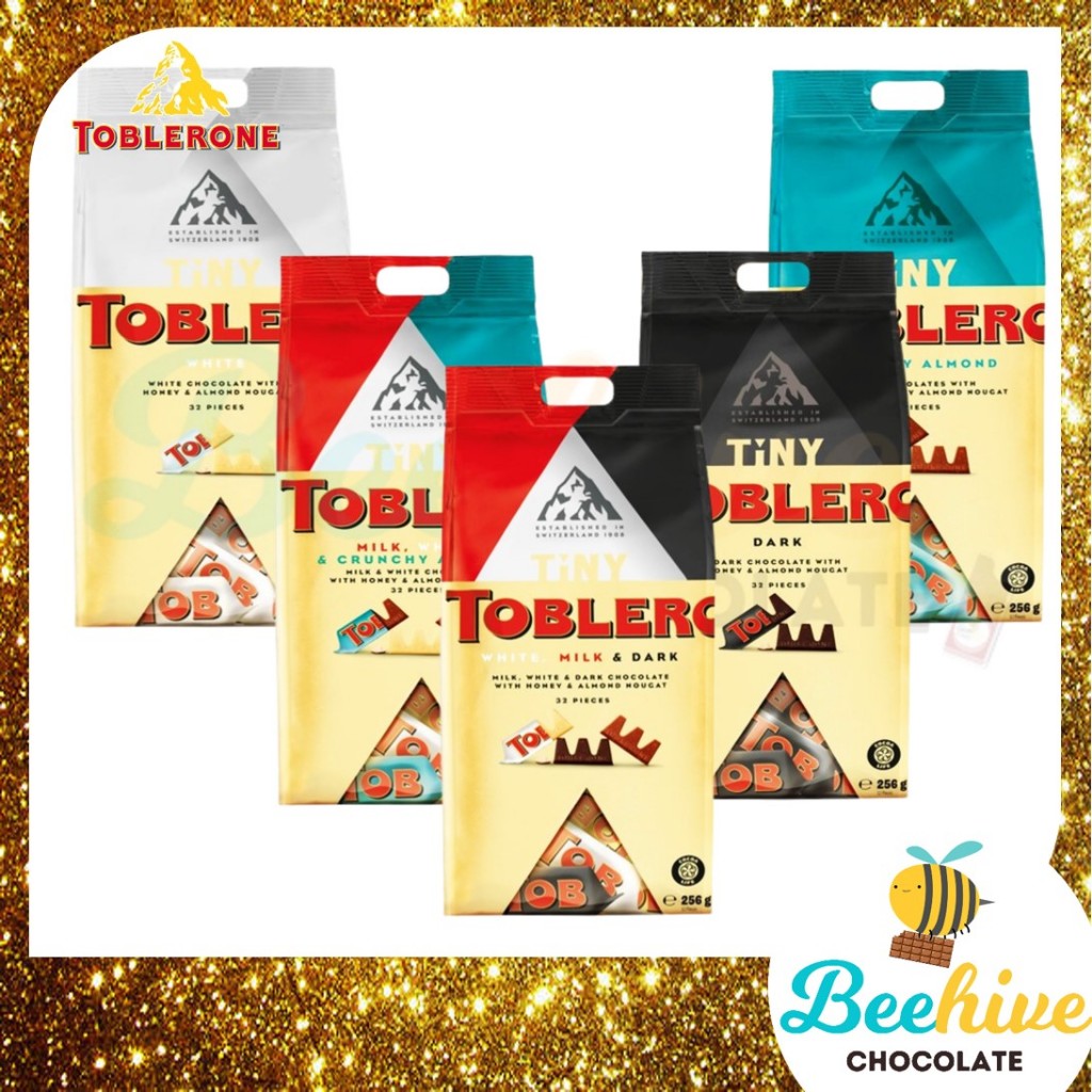 Toblerone Tiny Mix Crunchy Almonds Milk White Dark Chocolate 256g ...