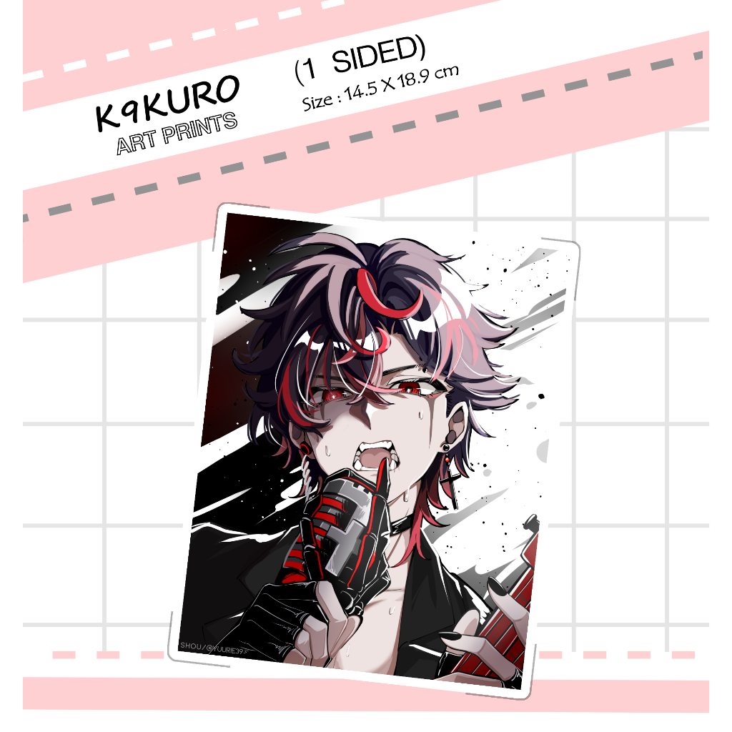 Vtuber K9KURO Kurenai Art Print | Shopee Malaysia