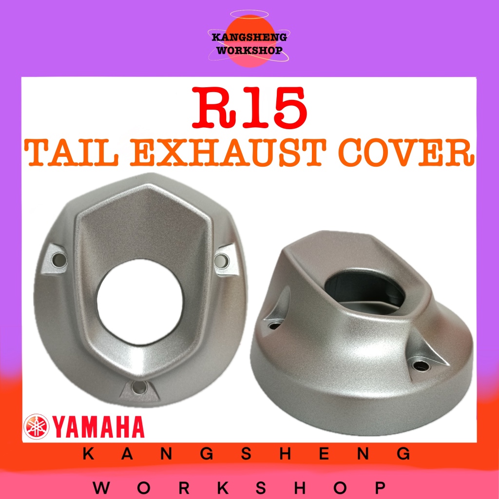 YAMAHA R15 TAIL EXHAUST COVER (ORIGINAL) (BK6-E4799-00) ~ *SILVER ...