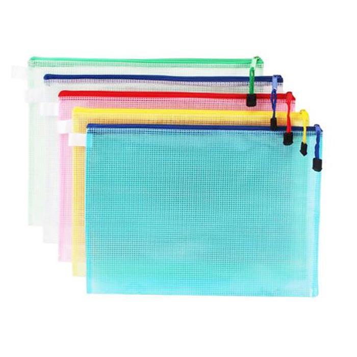 A4 PVC Zipper File Transparent Bag/Document File | Zip File A4 ...