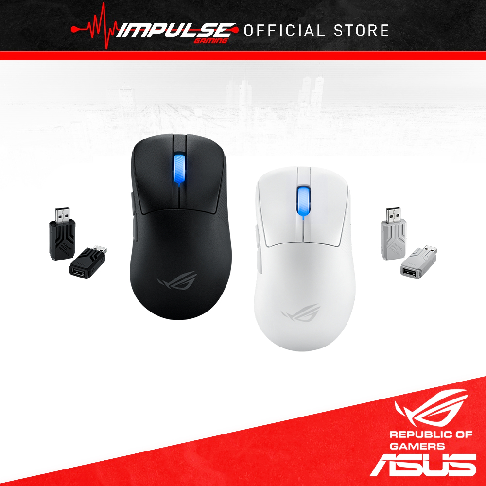 ASUS ROG P714 Keris II Ace Wireless Gaming Mouse Black / White ...