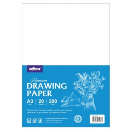 PREMIUM DRAWING PAPER A3 - 20 SHEETS X 200GSM | Shopee Malaysia
