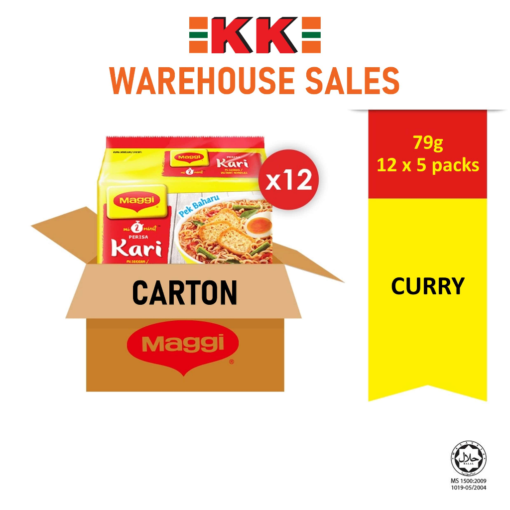 [CARTON] MAGGI Two Minute Curry (79g x 5pcs x 12packs) | Shopee Malaysia