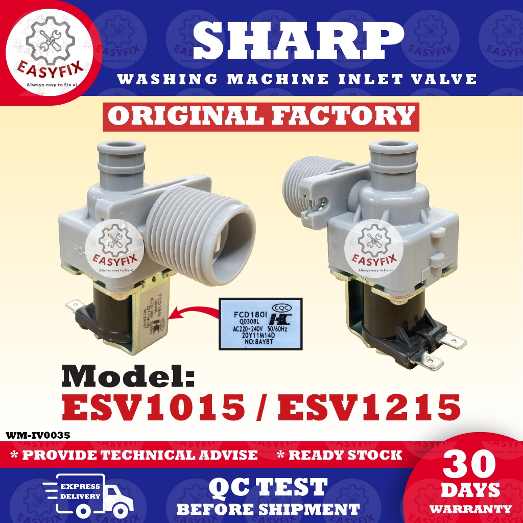 (ORIGINAL FACTORY) ESV1015 / ESV1215 SHARP WASHING MACHINE WATER INLET ...