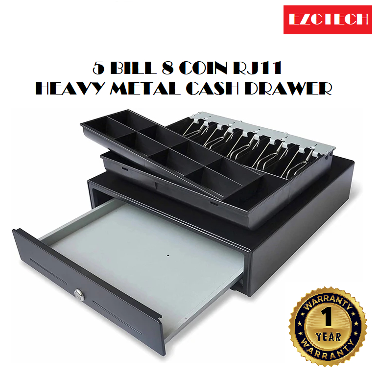 MK 410 Classic Roller POS Cash Drawer 5BILL 8COIN SUPER HEAVY DUTY ...