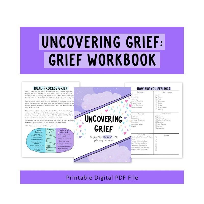 Uncovering Grief | Grief Workbook | Remembrance | Loss | Loved One ...