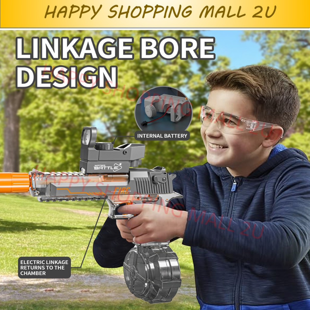 Electric Automatic WaterGun Linkage Bore Design Continuous Burst Shot ...