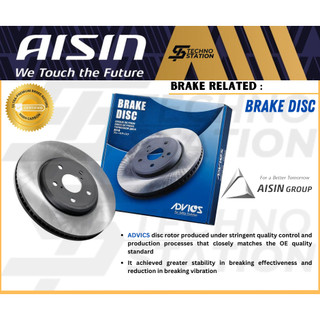 AISIN ADVICS Heavy Duty A6F-106/S Brake Disc Rotor Set Toyota Land ...