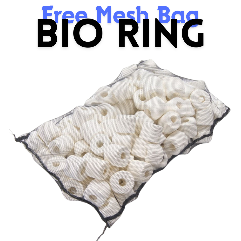 Bio Ring Filter Media Ceramic Ring with FREE Media Bag (1kg / 500g ...