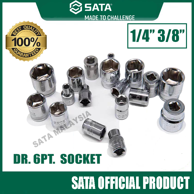 1/4" & 3/8" SATA DR. 6PT. Standard Length Socket/ Soket Sata/SATA ...