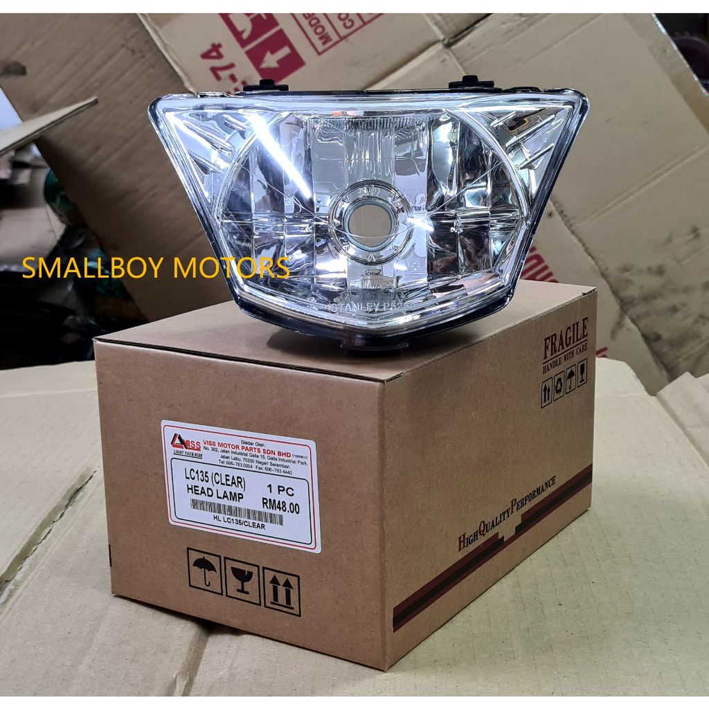 YAMAHA LC135 V1 CLEAR HEADLIGHT HEADLAMP LAMPU DEPAN HEAD LIGHT LAMP SET LC 135 135V1 LAMA ...